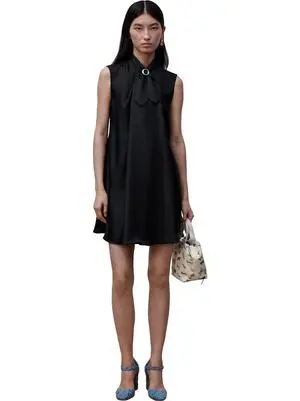 Dior Dioriviera Short Flared Dress Black Silk Twill | Us - []
